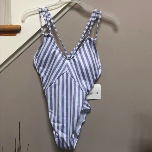 Zaful | Swim | Zaful One Piece Striped Bathing Suit | Poshmark